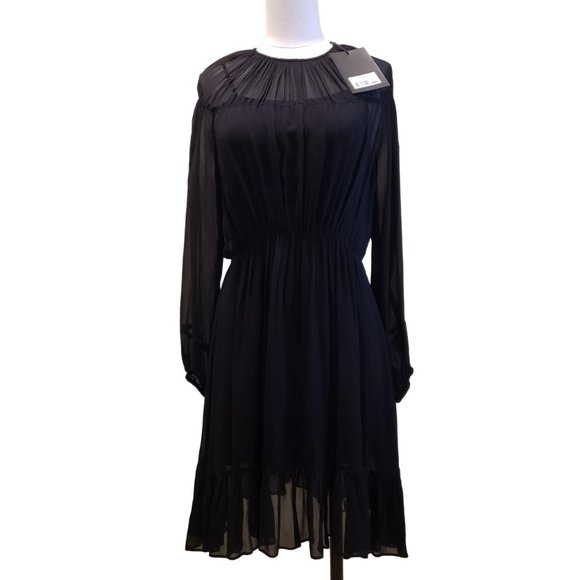 The Kooples | Dresses | The Kooples Short Black Pure Balloon Sleeve ...
